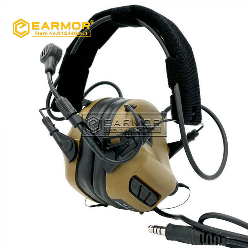 EARMOR M32-Mark3 MilPro Tactical Headset Coyote Brown Military Standard ...